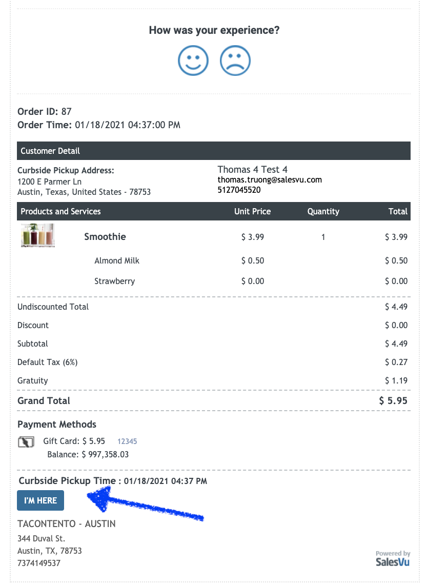 Enabling Curbside Pickup Notifications On The SalesVu POS SalesVu